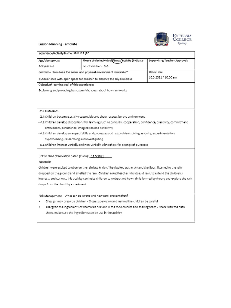 Lesson Plan Exemplar | PDF