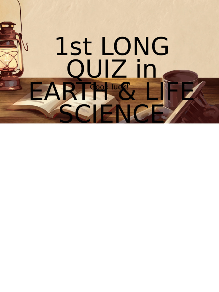 1st Long Quiz in Els | PDF | Cell (Biology) | Biology