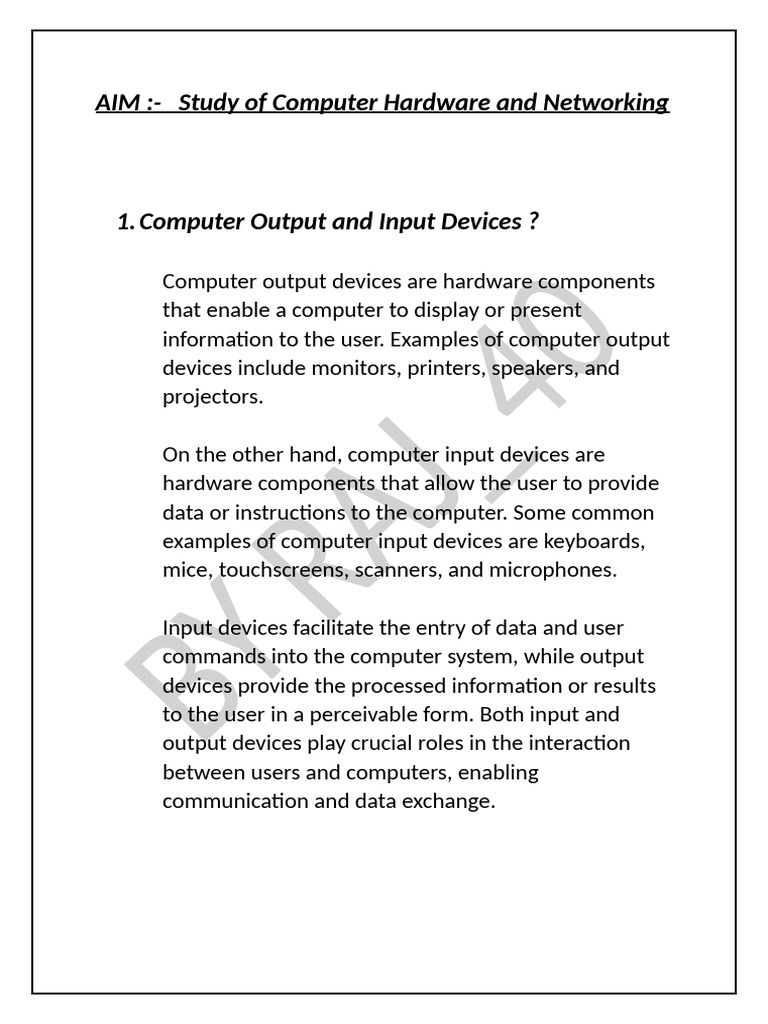 Computer Hardware and Networking Guide | PDF | Computer Network | Network Switch