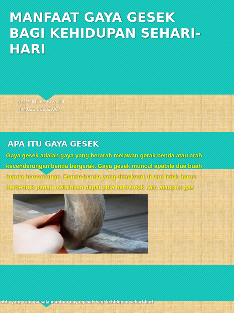 Manfaat Gaya Gesek Bagi Kehidupan Sehari-Hari | PDF
