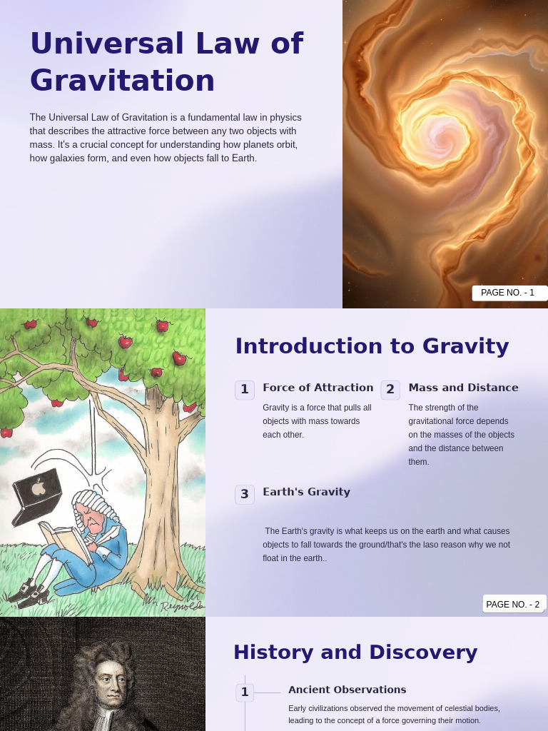 Universal Law of Gravitation (1) DFG | PDF | Gravity | Force
