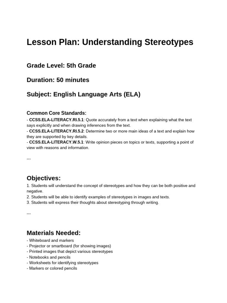 Grade Level 5 - Lesson Plan | PDF | Foreign Language Studies