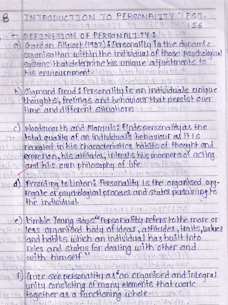 Personality Intro | PDF