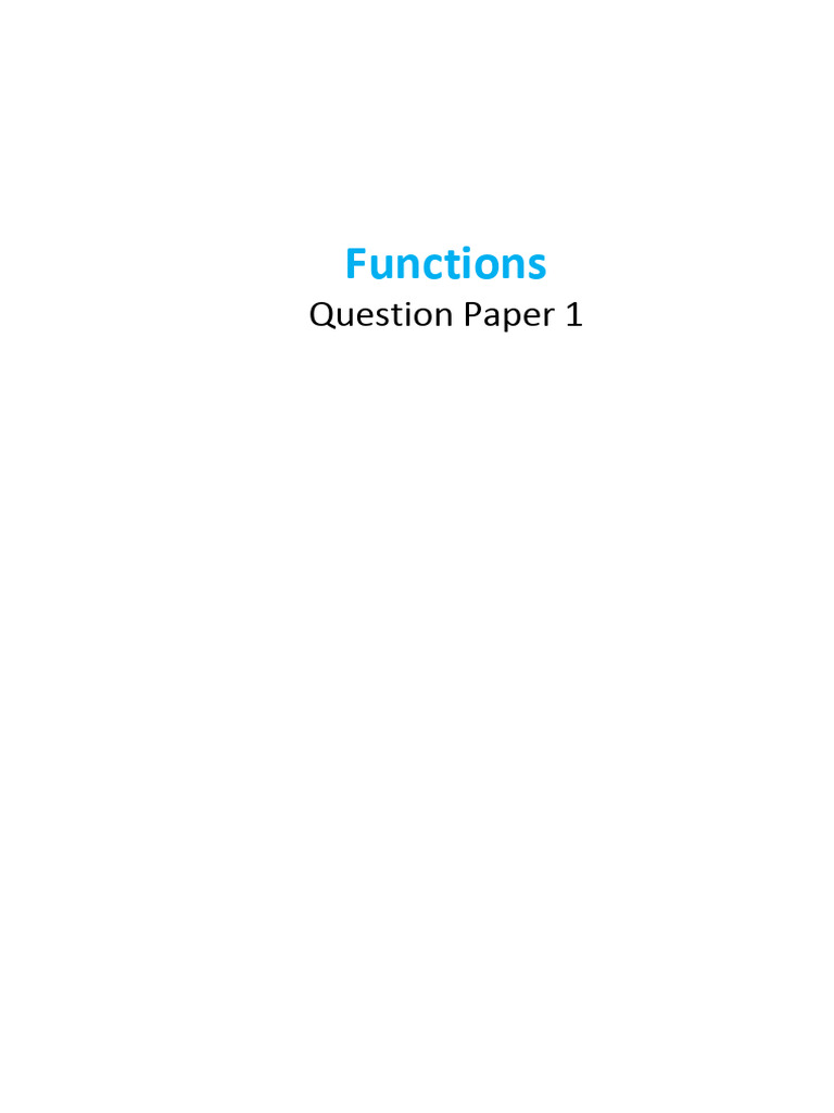 2 1 function（学生版） | PDF | Function (Mathematics) | Mathematical Analysis