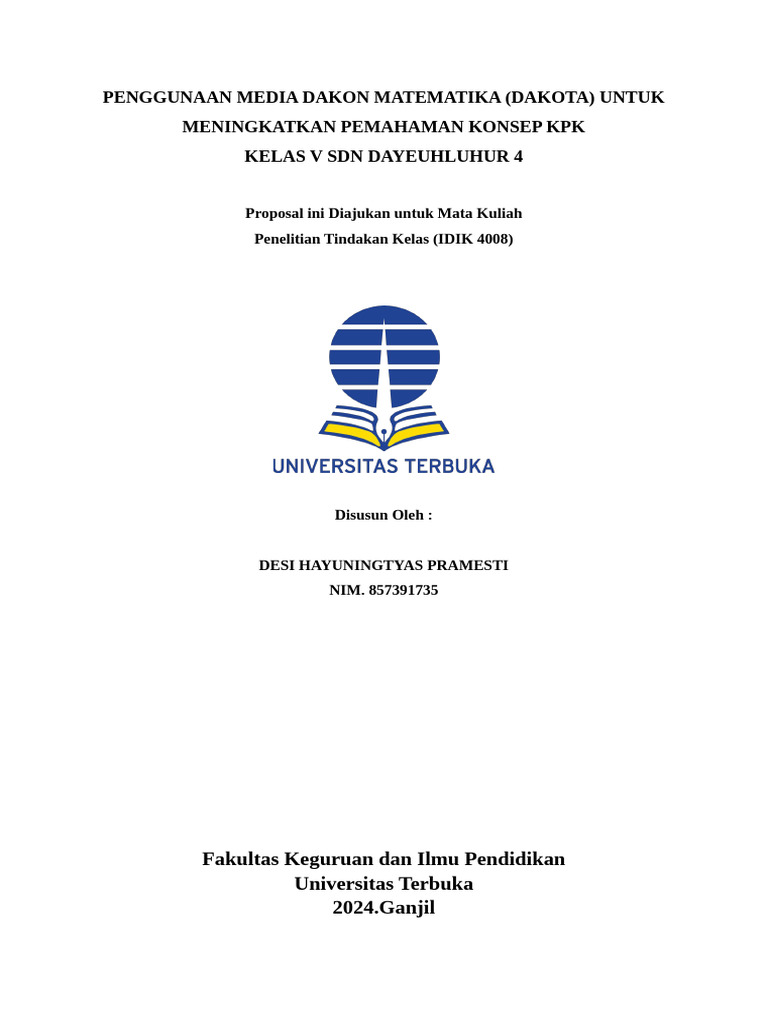 Cover Dan Lembar Pengesahan | PDF | Kesehatan Holistik | Sains & Matematika