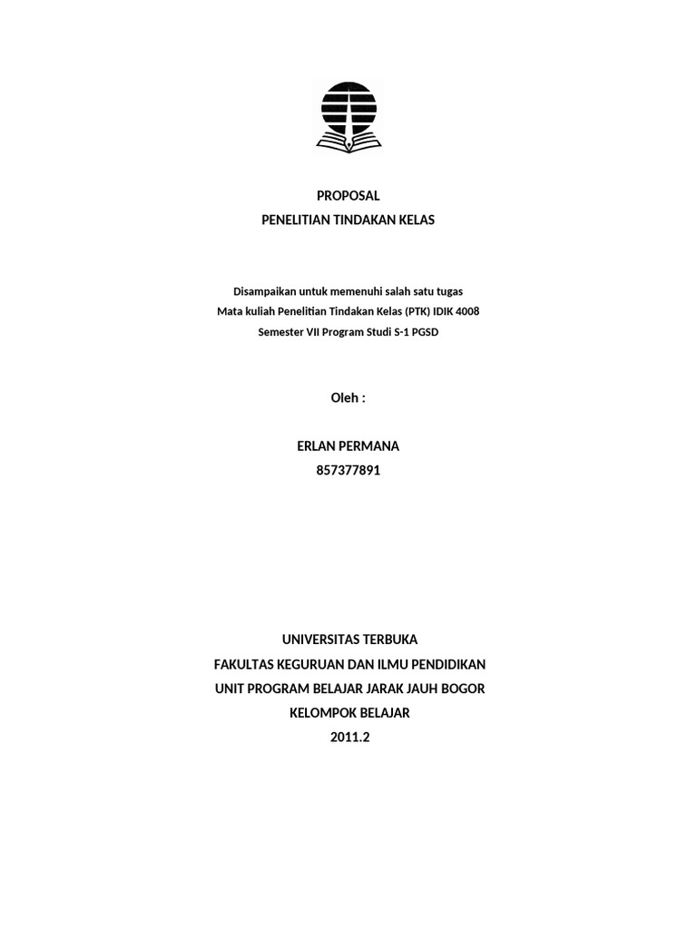 Contoh Proposal PTK | PDF