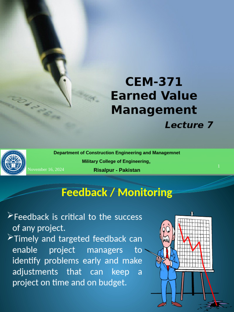 CPM Lecture 07-EVM | PDF | Business