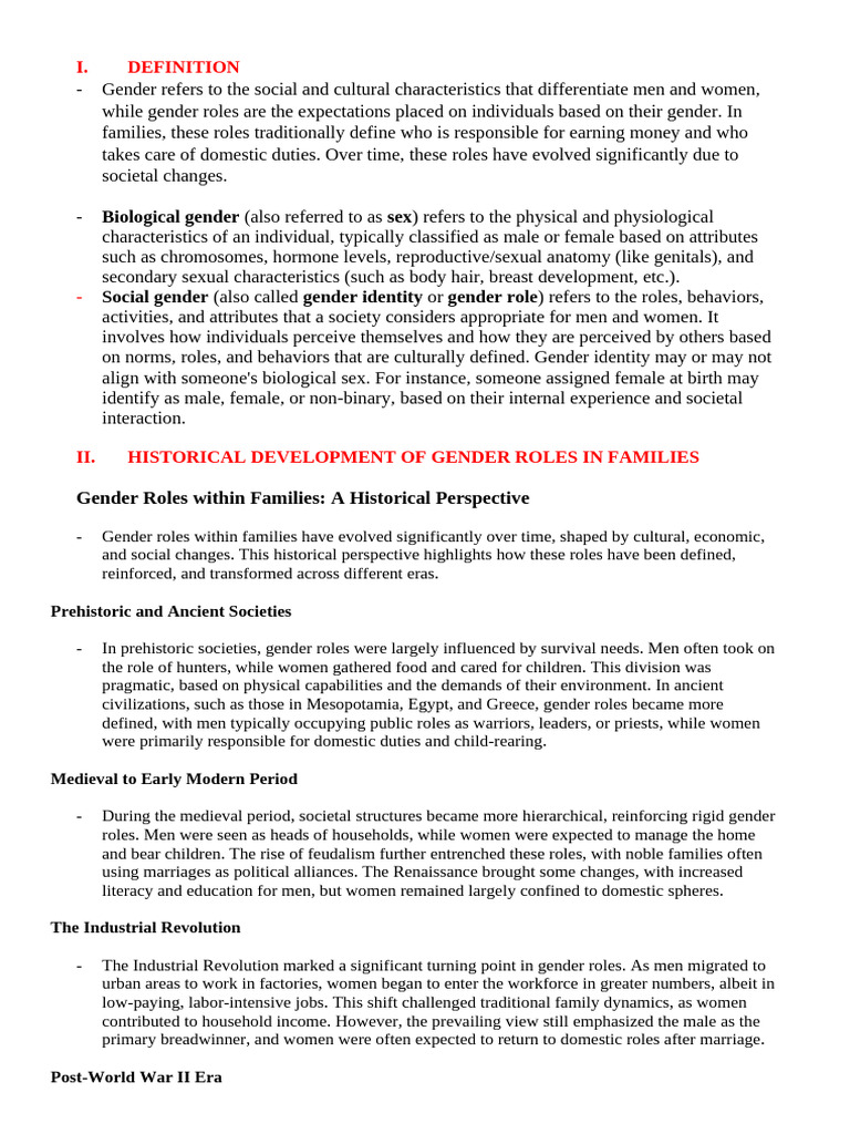 Gender Role | PDF | Gender Role | Family