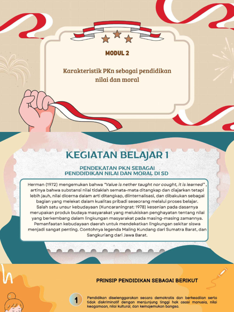 Modul 2 Karakteristik PKN Sebagai Nilai Dan Moral. | PDF