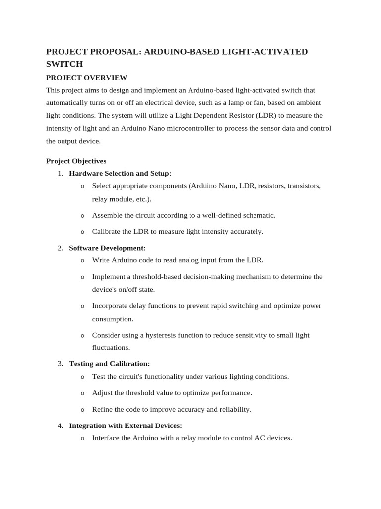 Project Proposal 2 - 021455 | PDF | Arduino | Energy Conservation