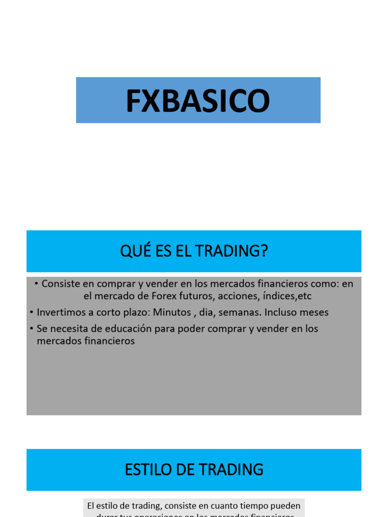 Basico Del Forex | PDF | Mercado de divisas | Comerciante (Finanzas)