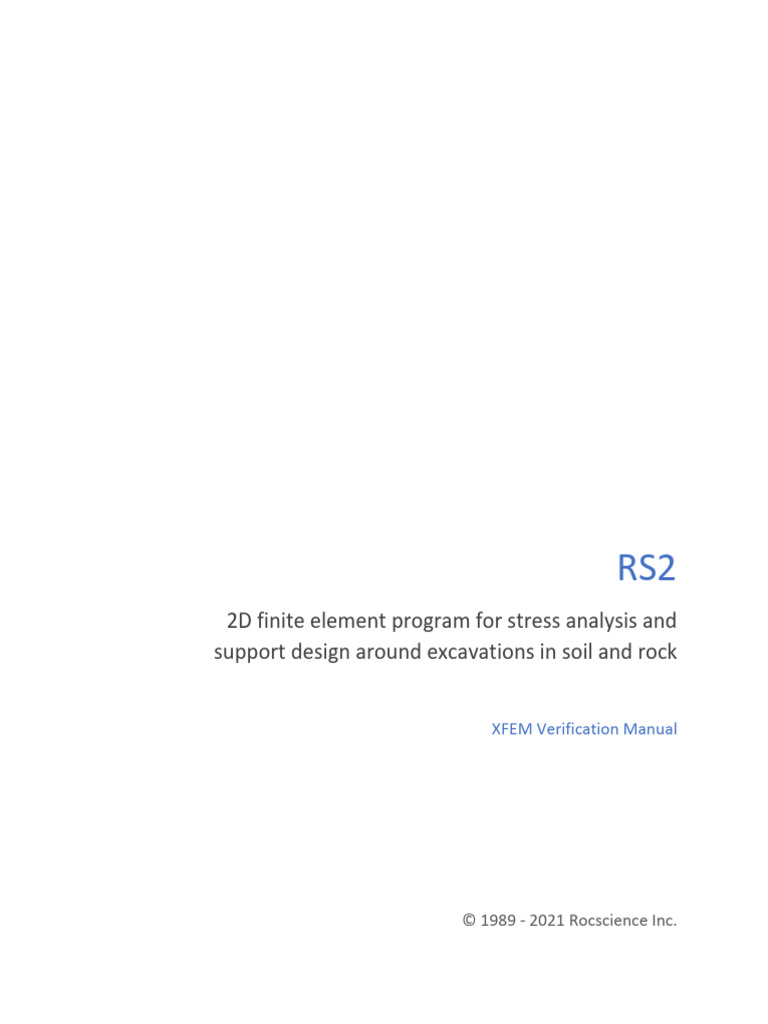 RS2-XFEM-Verification-Manual | PDF | Finite Element Method | Strength Of Materials