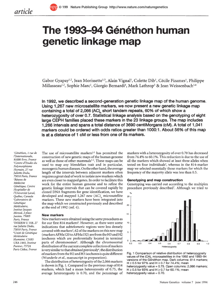 The 1993 94 Genethon Human Genetic Linka | PDF