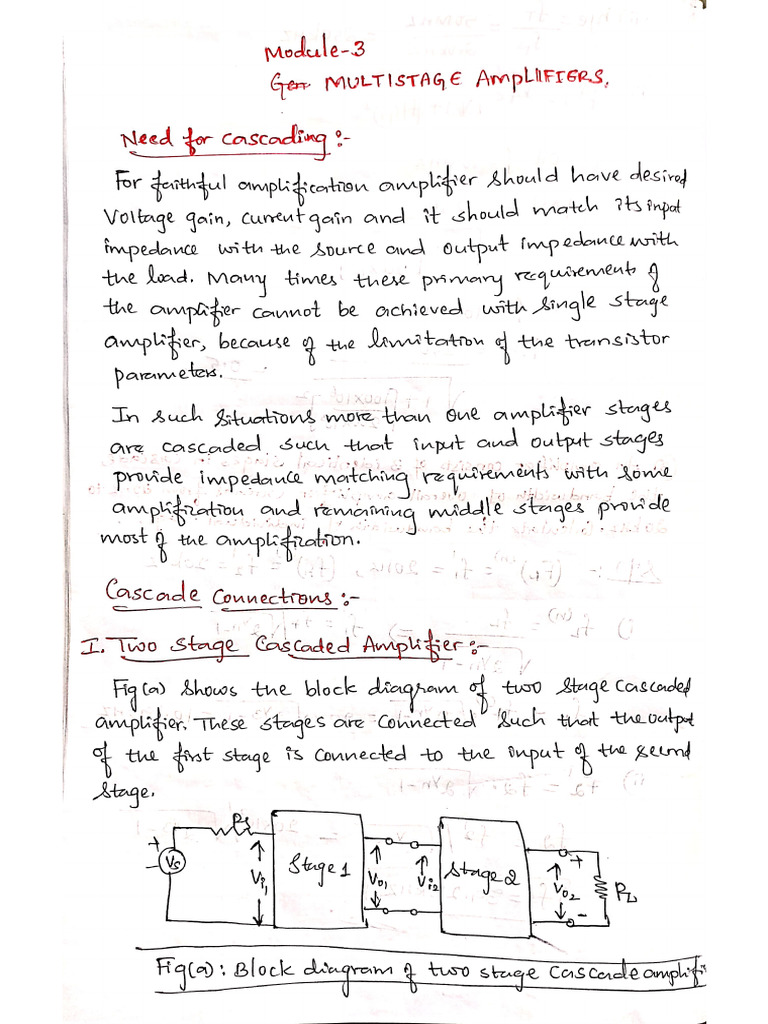 Module 3 Chapter 1.multistage Amplifiers | PDF