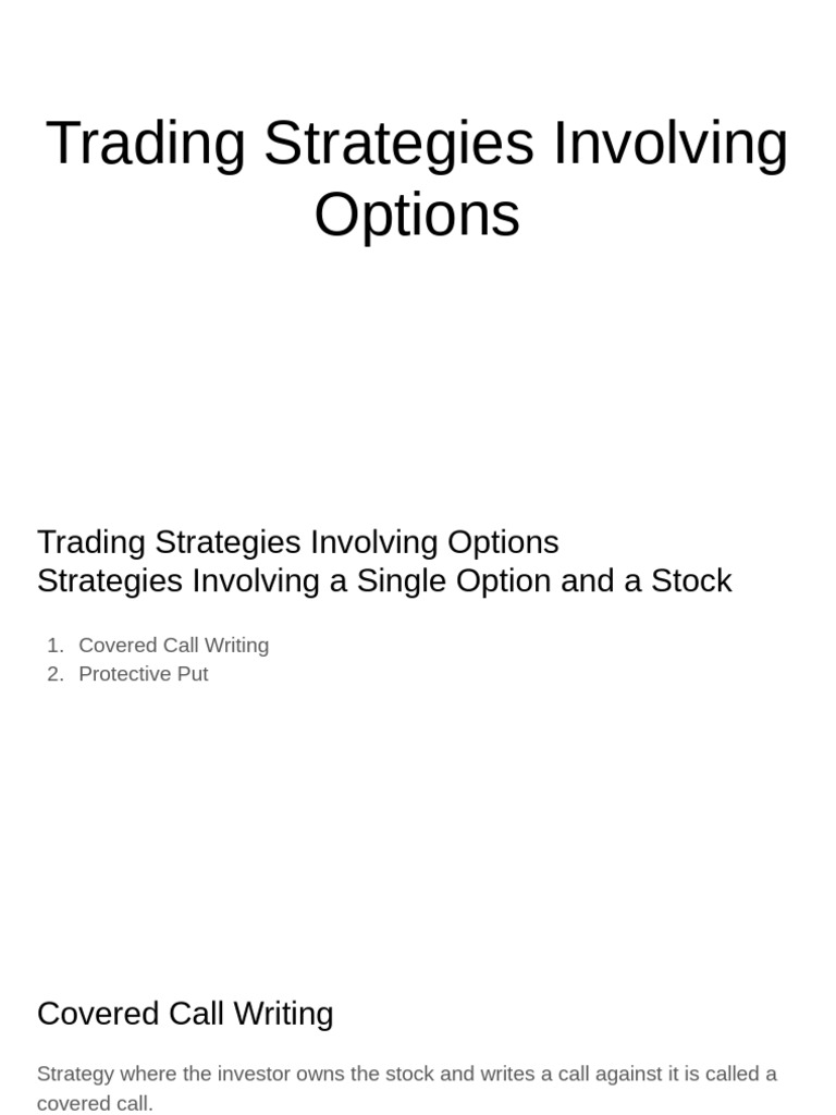 Trading Strategies in Options | PDF | Option (Finance) | Stocks