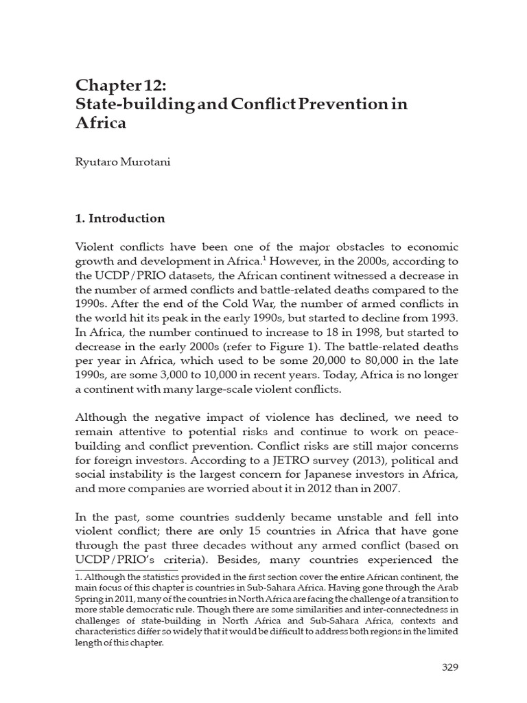 TICAD - JICA RI 1200 Chapter12 v3 | PDF | Peacebuilding | Discrimination & Race Relations