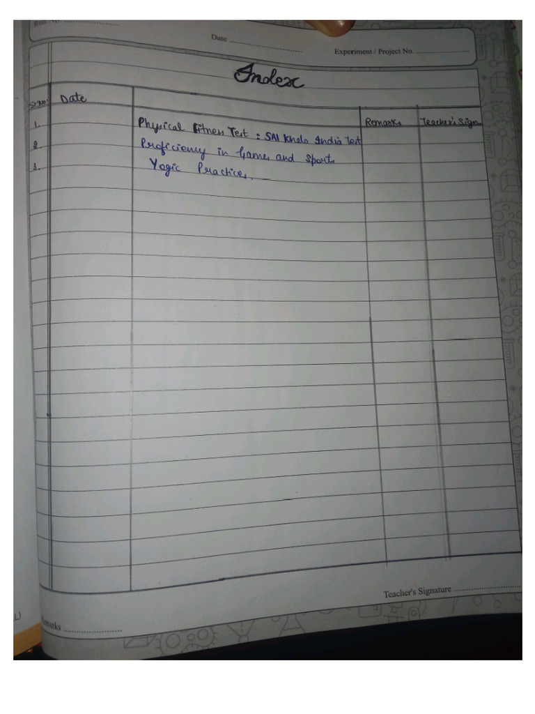 Physical Education Practical File | PDF