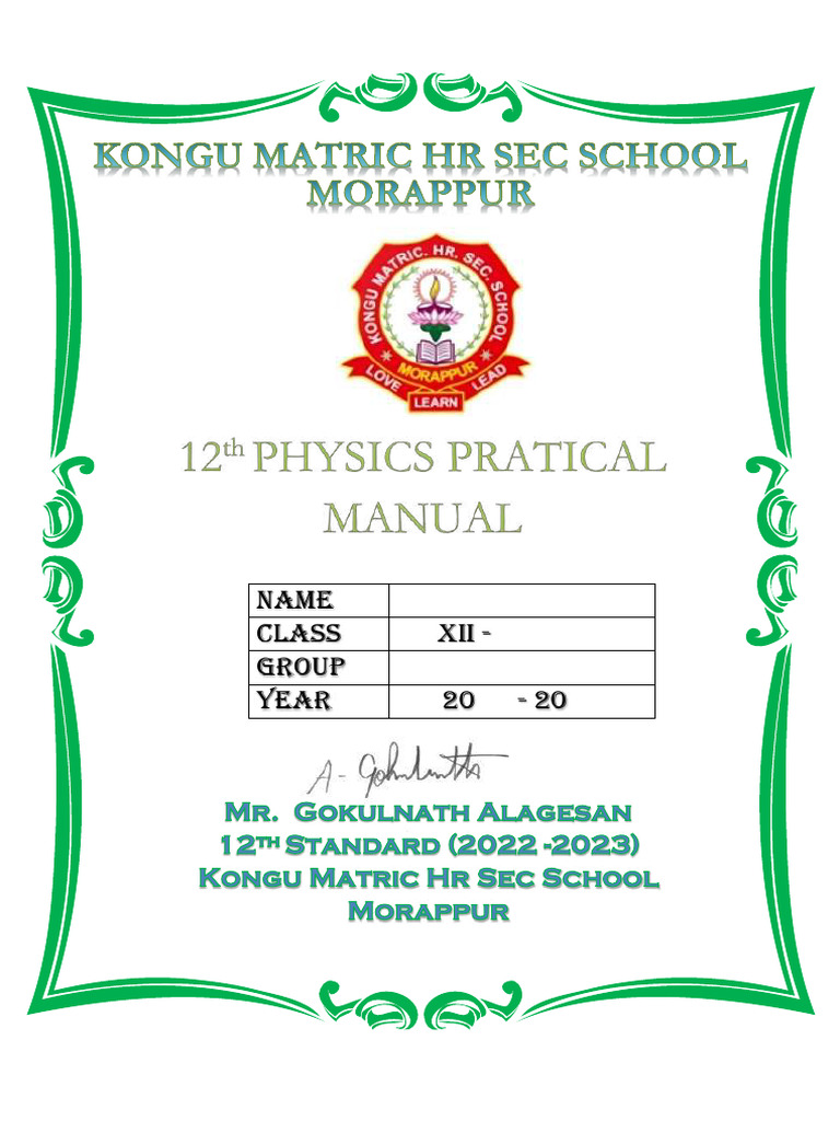 12th Physics EM Practical Study Materials English Medium PDF Download | PDF | Bipolar Junction ...