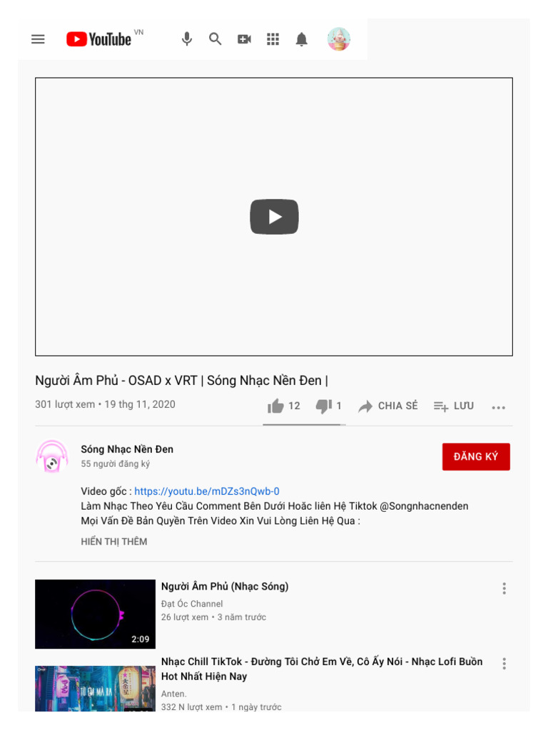 Người Âm Phủ - OSAD x VRT - Sóng Nhạc Nền Đen - - YouTube | PDF