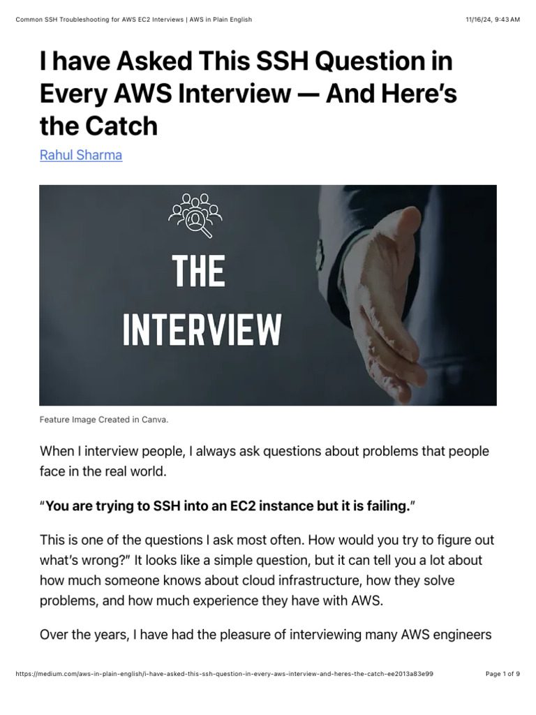 Common SSH Troubleshooting for AWS EC2 Interviews | AWS in Plain ... Common SSH Troubleshooting for AWS EC2 Interviews | AWS in Plain ...