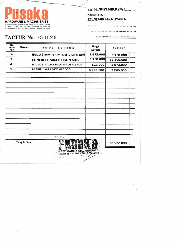 Bon Kosong Pusaka828 | PDF