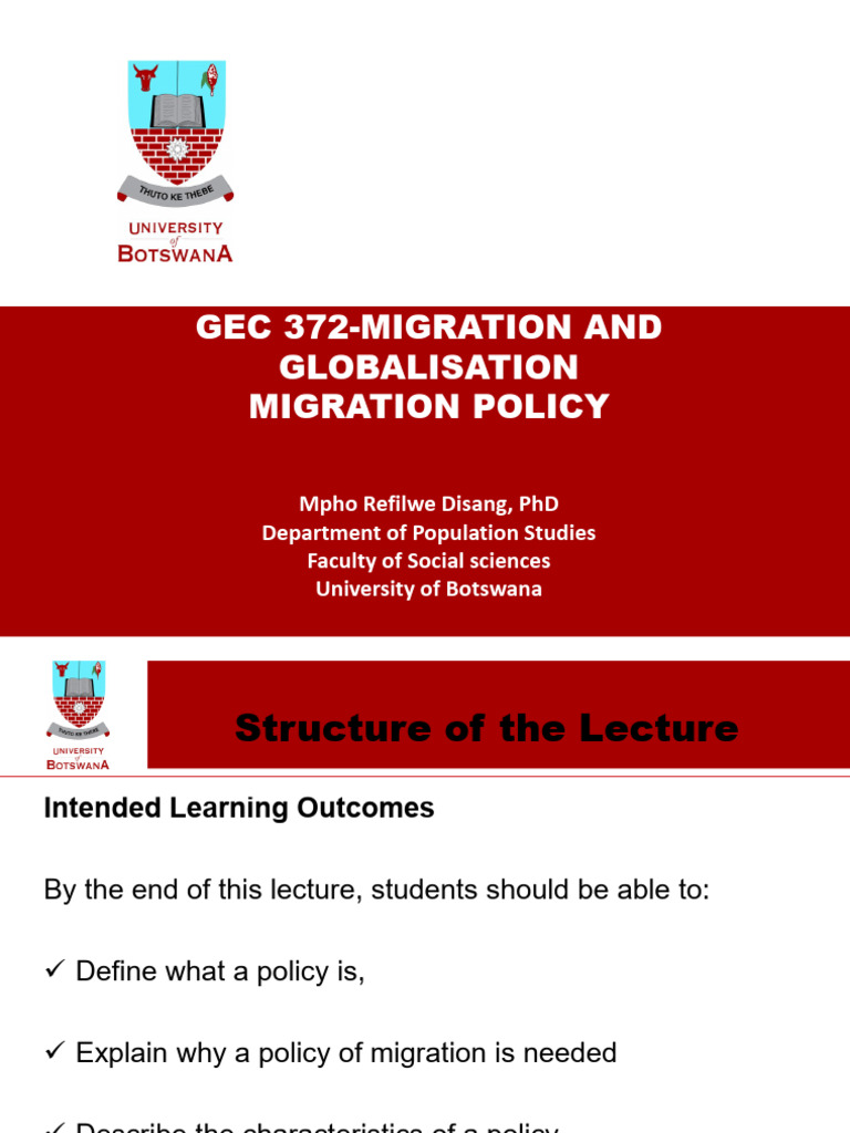 Migration Policy | PDF | Human Migration | Policy Migration Policy | PDF | Human Migration | Policy