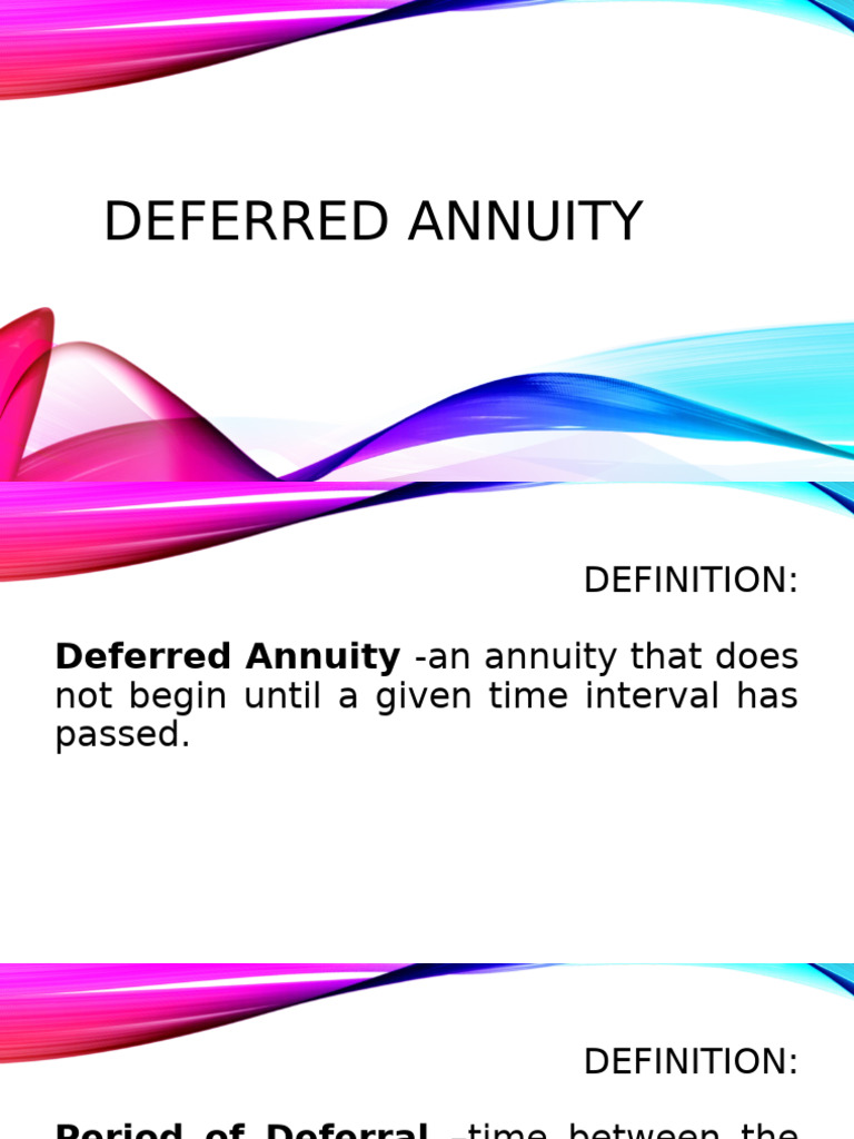 Deferred Annuity | PDF