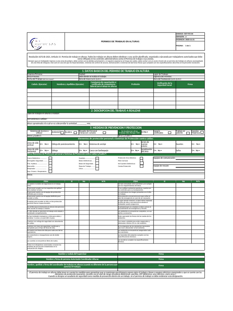 Copia de SST-FO-04 | PDF | Andamio Copia de SST-FO-04 | PDF | Andamio