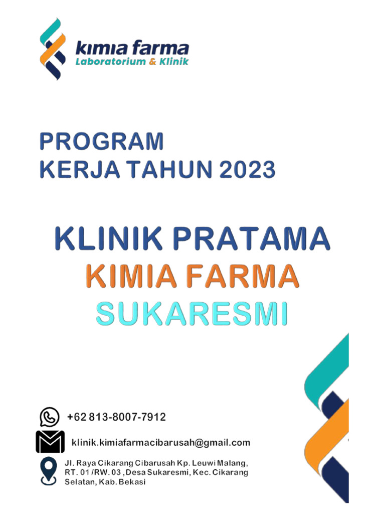 Program Manajemen Fasilitas Klinik KF Sukaresmi | PDF | Bisnis