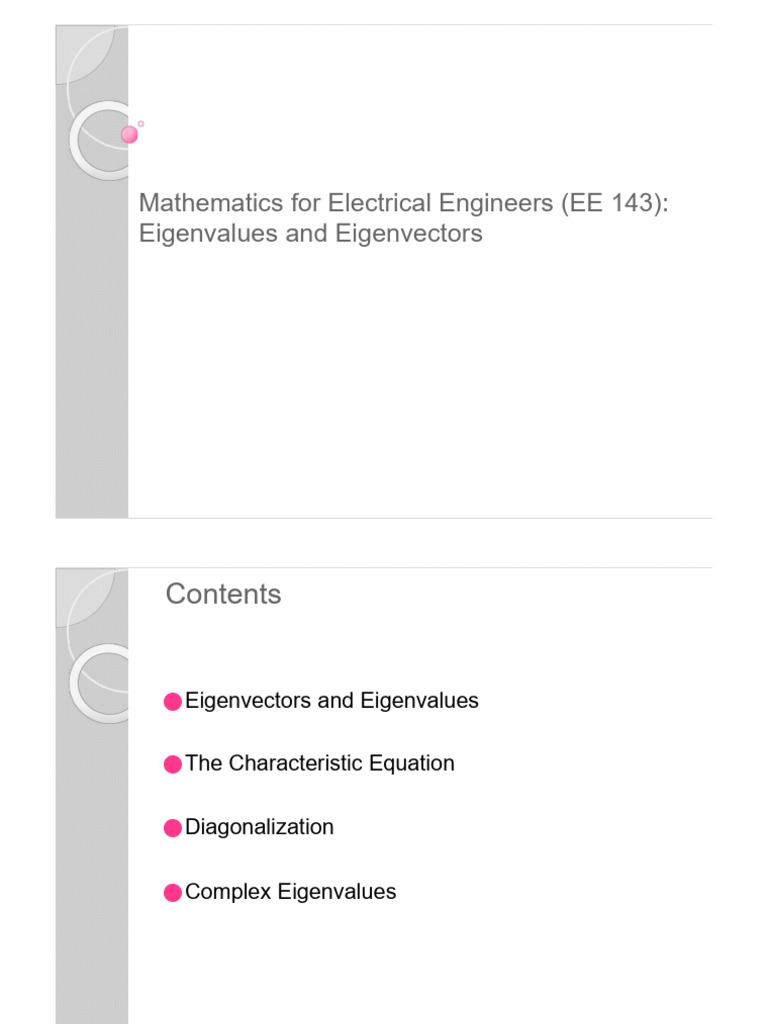 Eigenvalues & Eigenvectors Guide | PDF | Eigenvalues And Eigenvectors | Matrix (Mathematics)