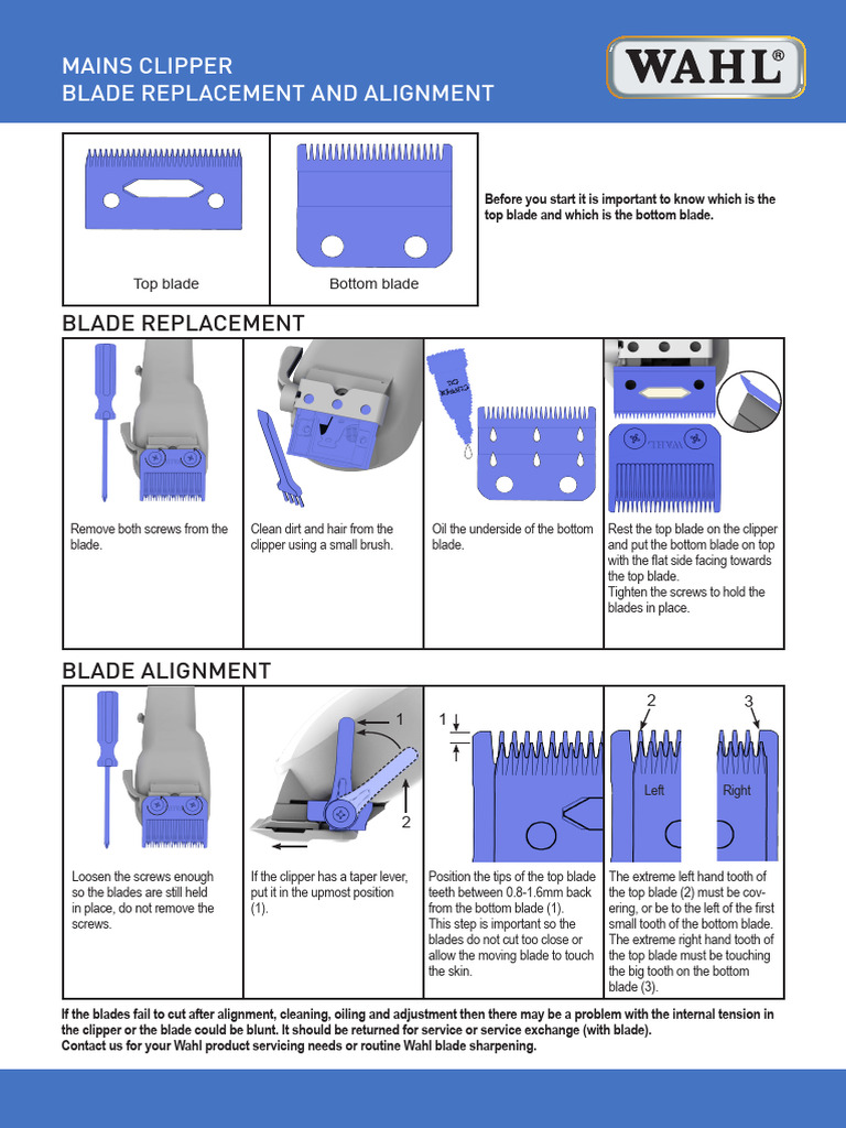 WAHL Adjust Blade | PDF | Screw