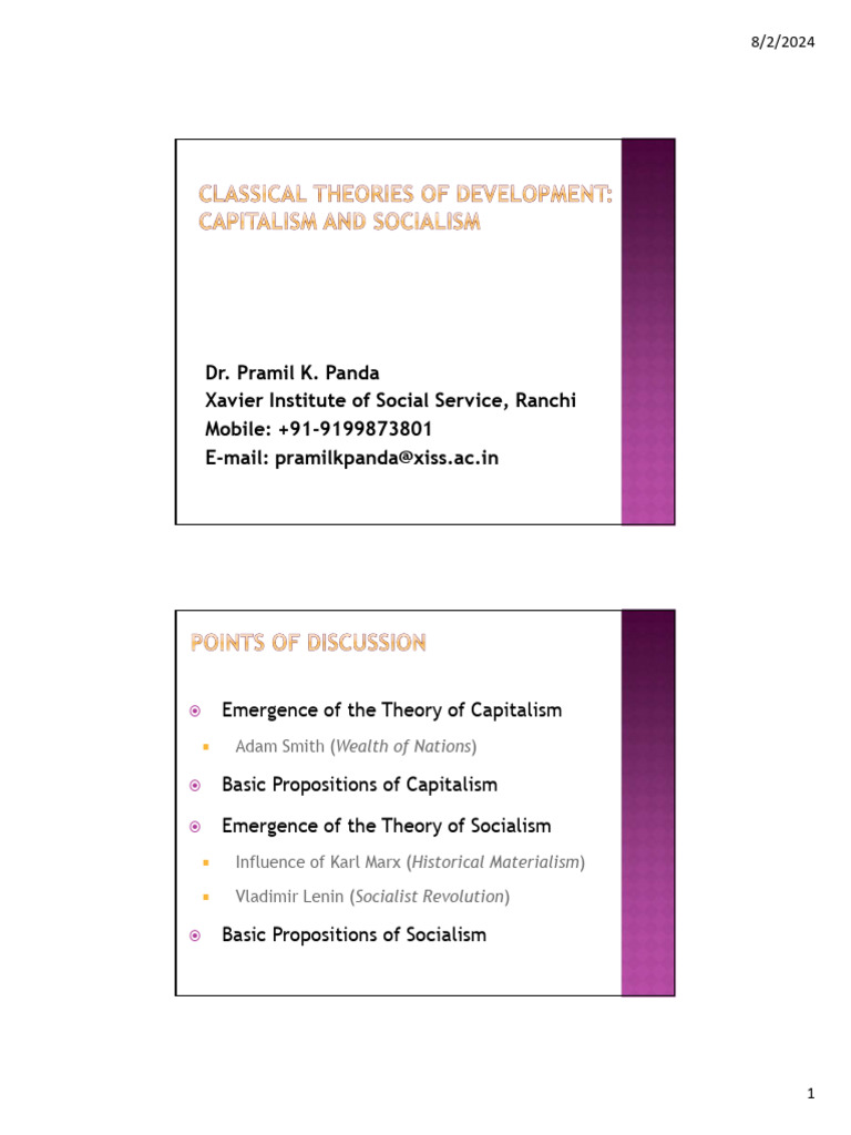 U2. PPT Slides-Classical Theories of Development-Capitalism and ...