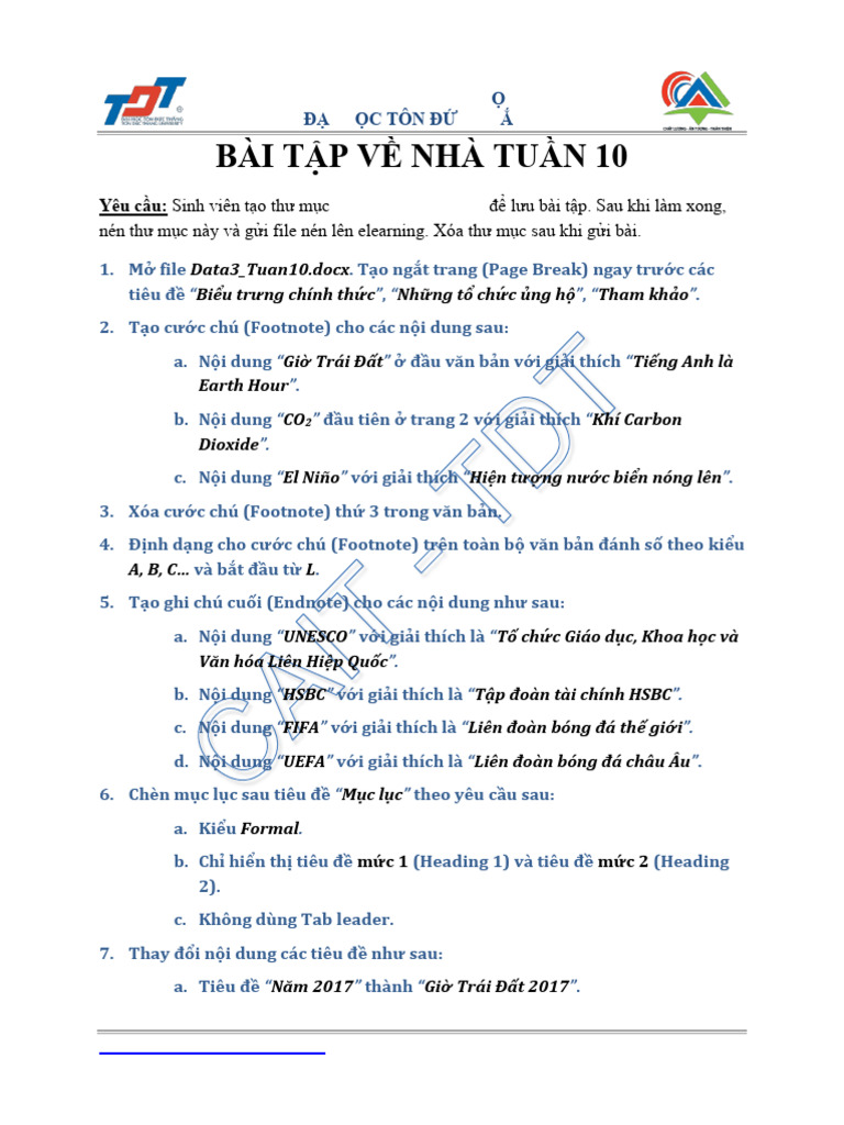 BTVenha 2016 Tuan10 | PDF