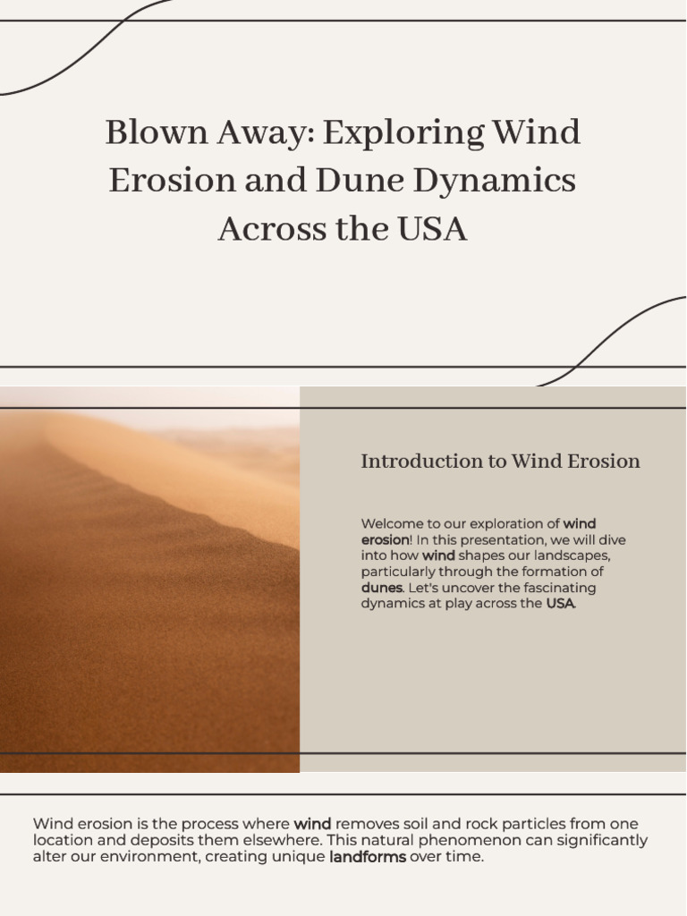 Slidesgo Blown Away Exploring Wind Erosion and Dune Dynamics Across The ...