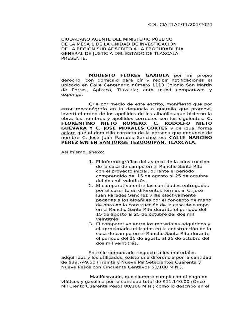 Anexo Modesto Flores Gaxiola | PDF