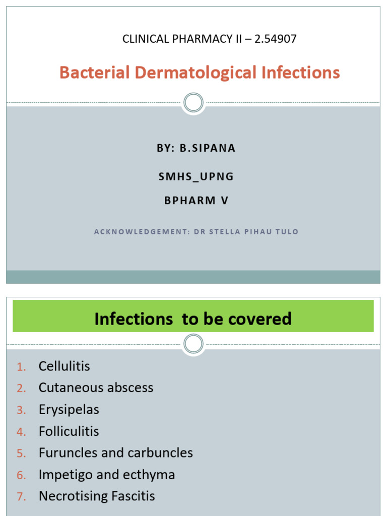 Bacterial Dermatological Infections-1 | PDF | Medical Specialties ...