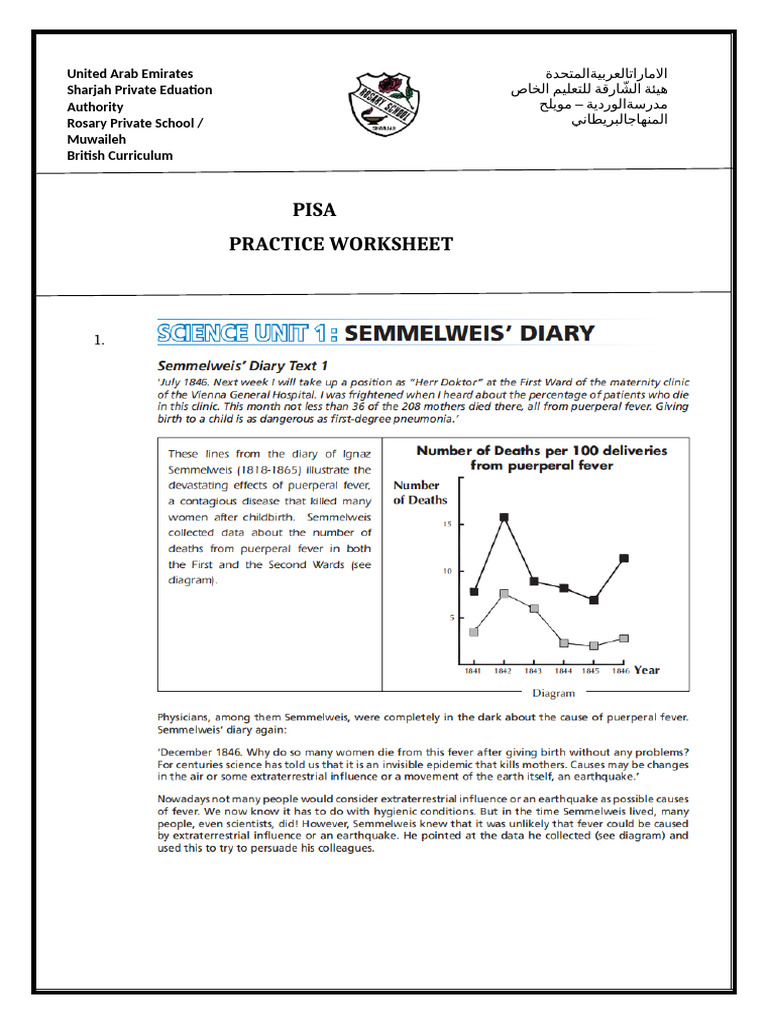 PISA - Sample Work Sheet | PDF