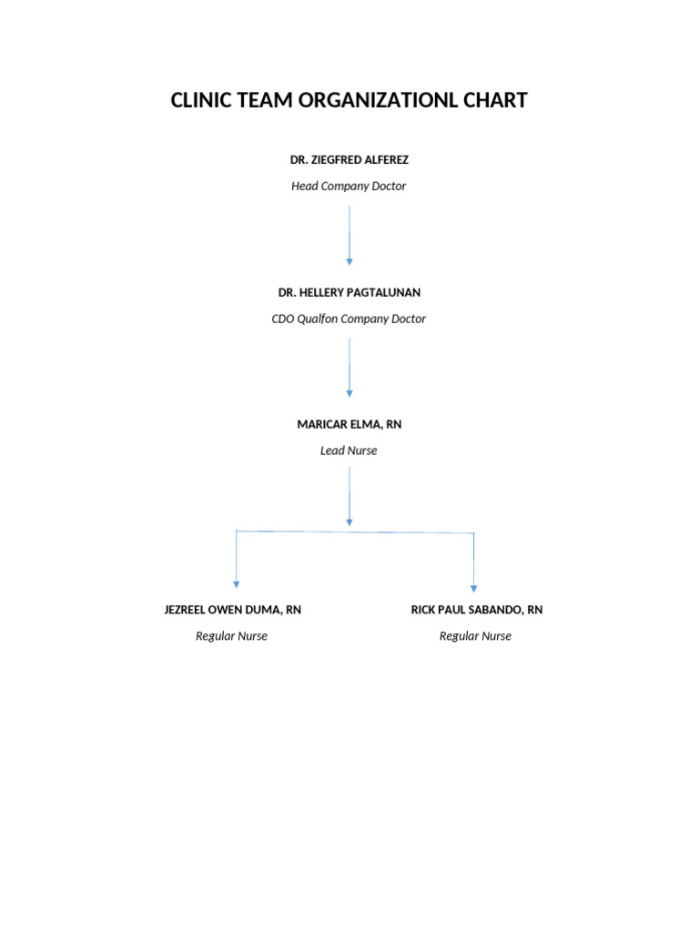 Clinic Team Organizationl Chart | PDF | Wellness
