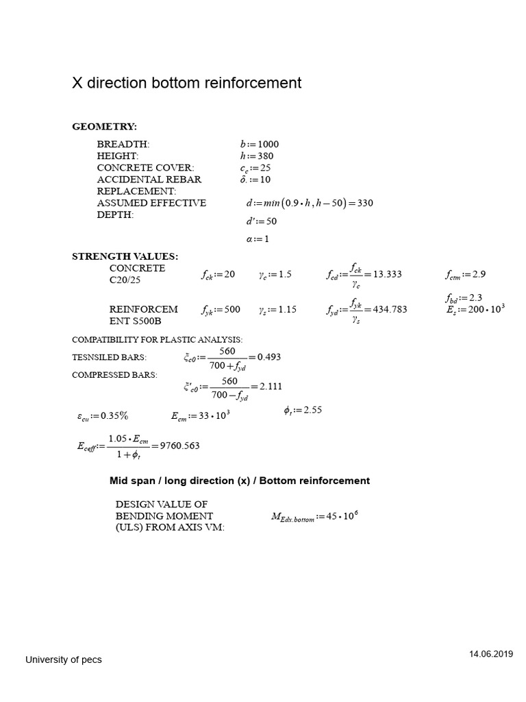 Design Calculation of Slab | PDF | Reinforced Concrete | Concrete