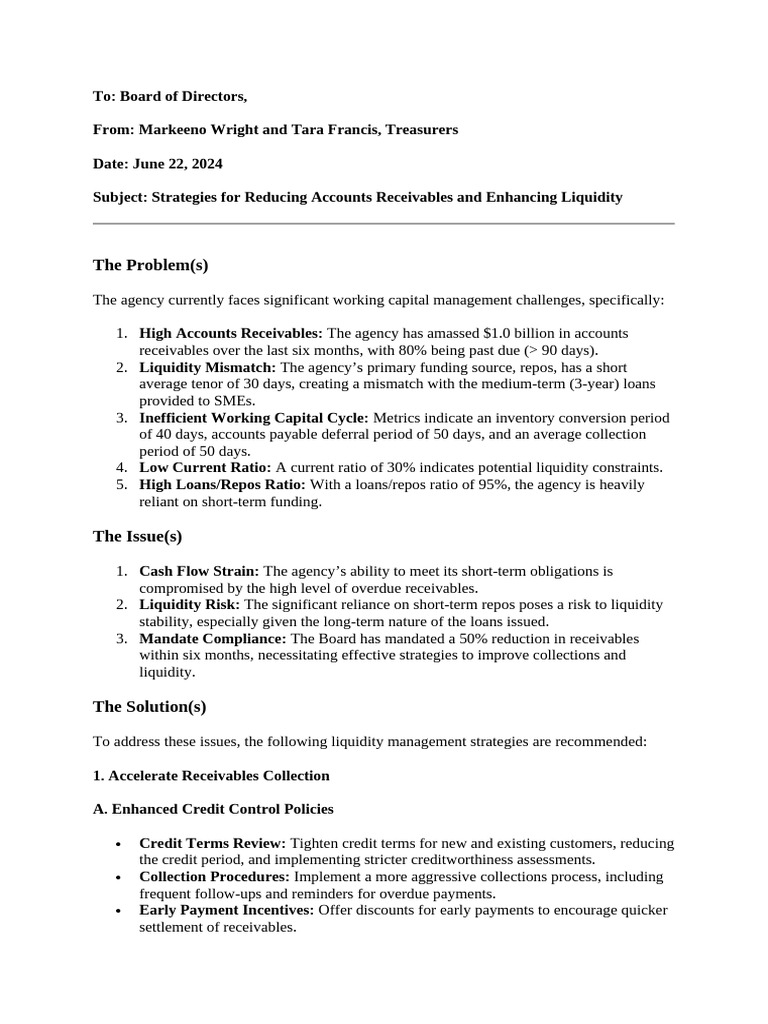 TRM Group Assignment-Markeeno Wright and Tara Francis | PDF | Working ...