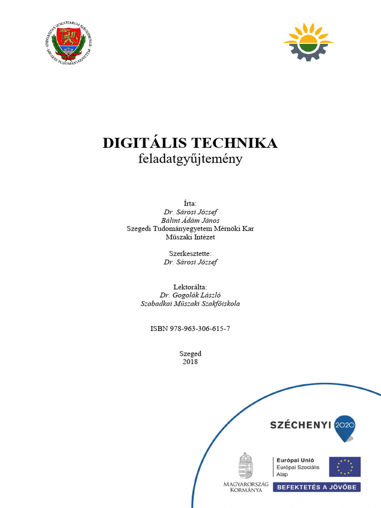 Digitális Technika - Feladatgyűjtemény | PDF