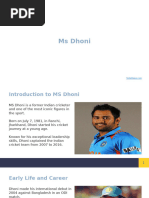 MS Dhoni Biography | PDF