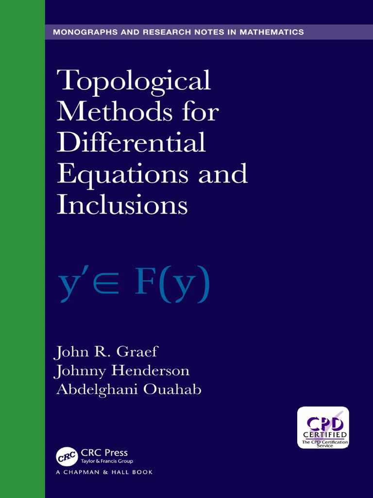 2019 - CRC - Topological Methods For Differential Equations and Inclusions - Graef-Henderson ...