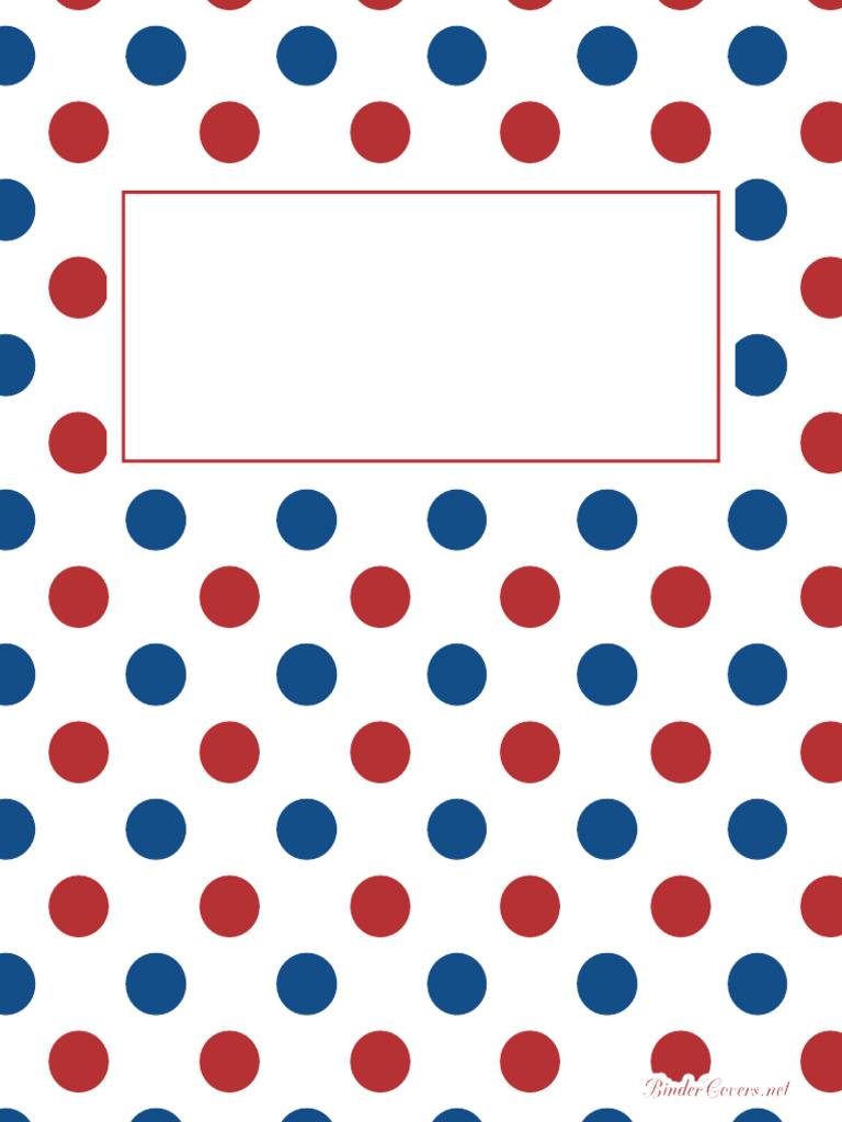 Red White and Blue Polka Dot Binder Cover Watermarked | PDF