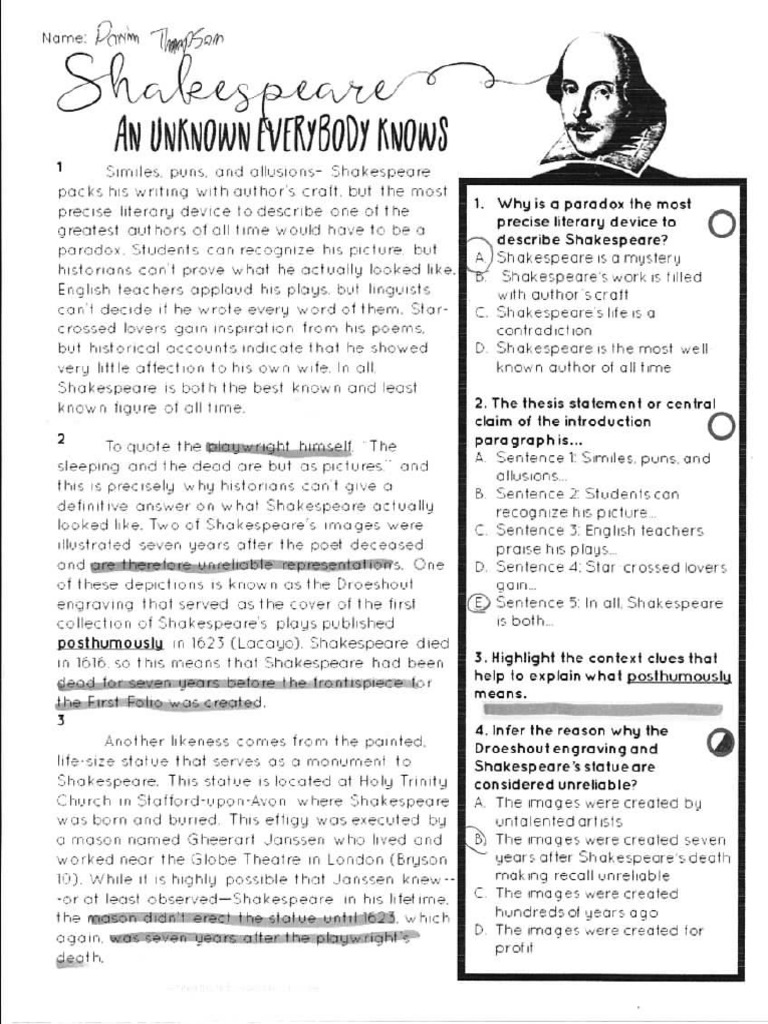 Shakespeare Ws | PDF