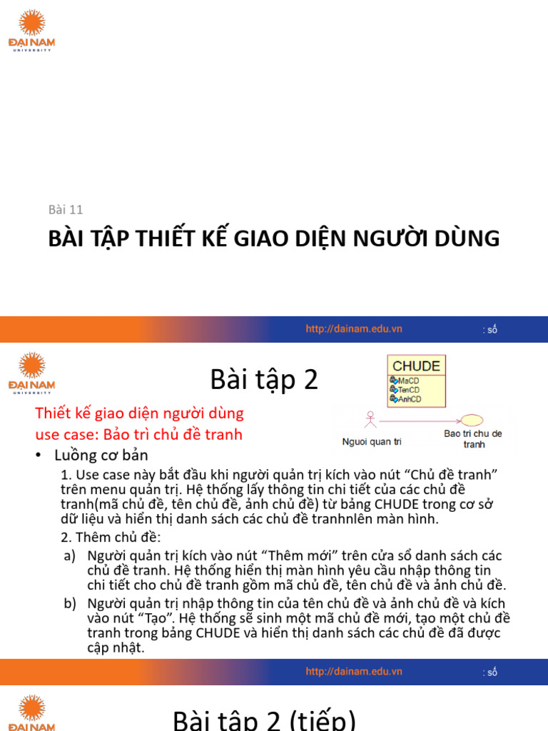 Buoi11 BaiTapThietKeGiaoDienNguoiDung | PDF