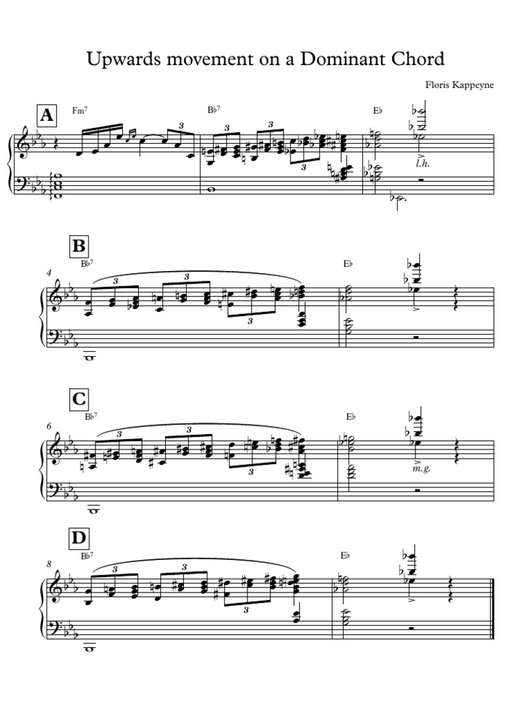 Triadic Movement On A Dominant Chord Explainer and 4 Variations | PDF ...