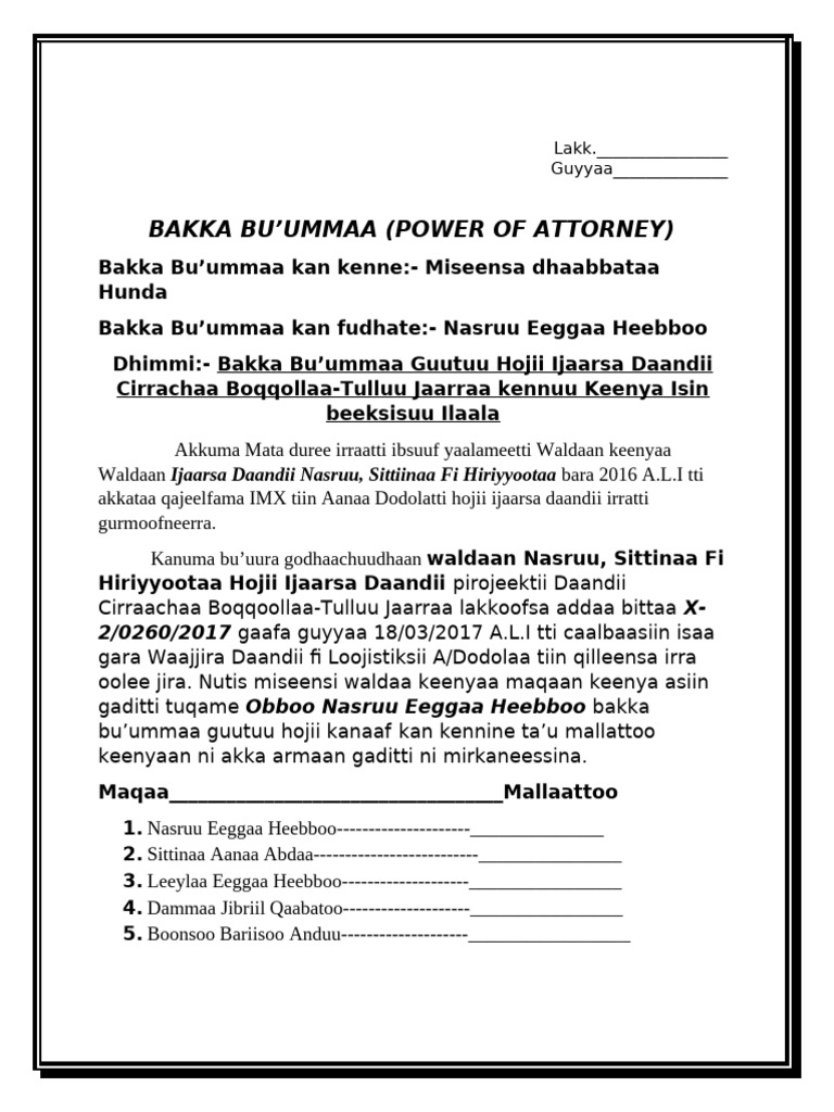 Bakka Bu'ummaa Fi Waldhabbii | PDF | Social Science