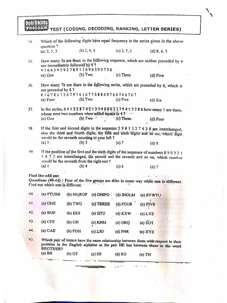 Coding Decoding 3 | PDF
