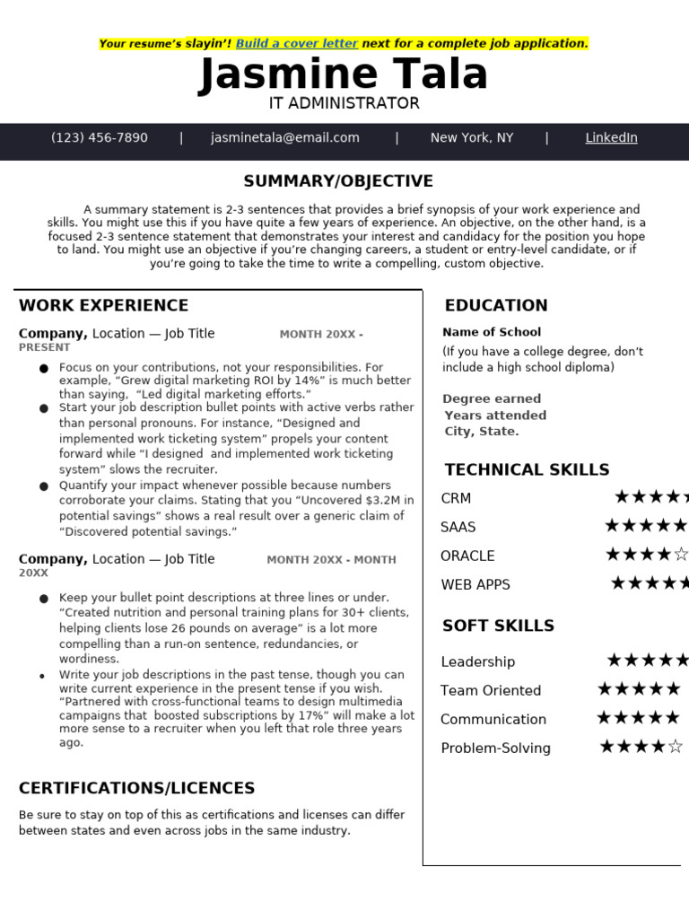 Technical Word Resume Template | PDF | Résumé | Language Mechanics